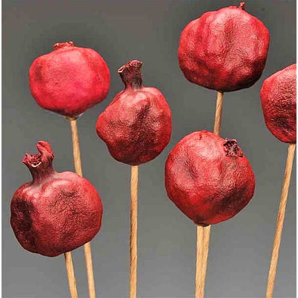 Dried Pomegranates Stemmed (Enhanced or Polished)